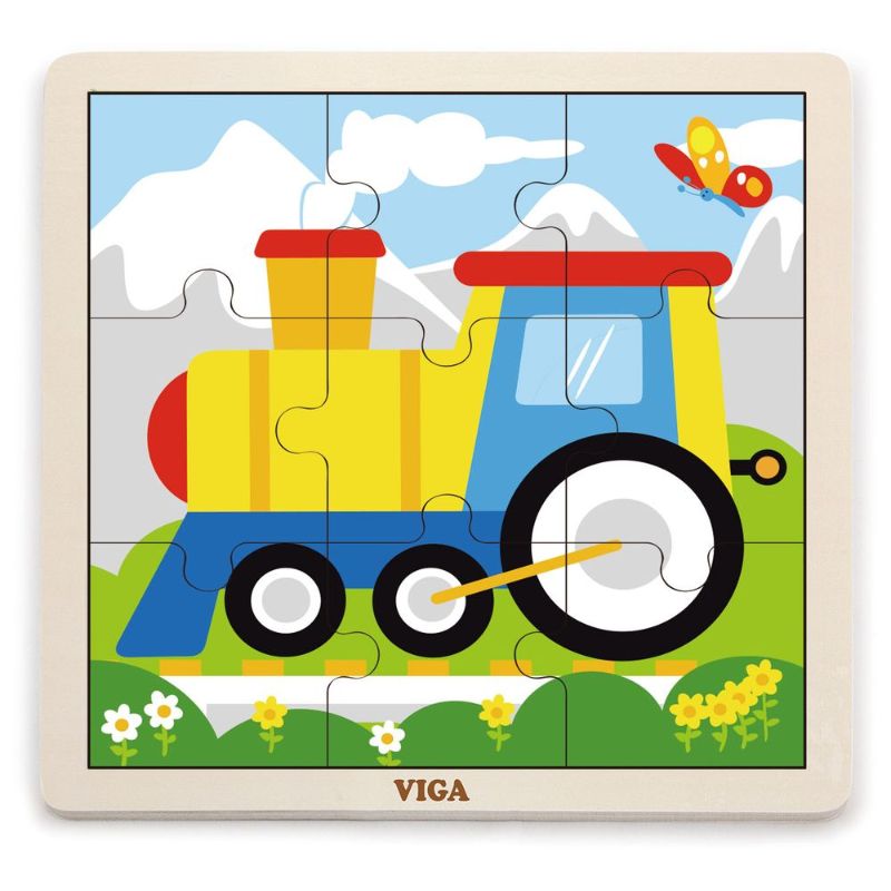 Viga - Wooden Puzzle Train 9pcs | Buy at Best Price from Mumzworld