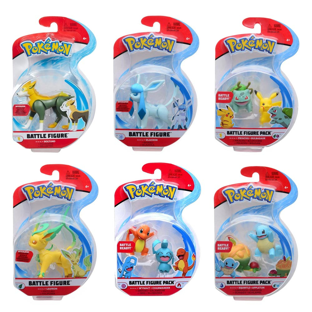 Jazwares - Pokemon Battle Glaceon Figure 1pc - Assorted