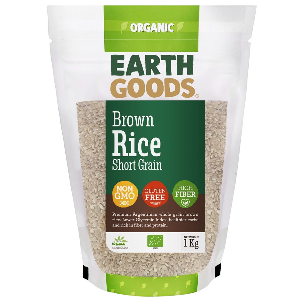 Buy Earth Goods - Organic Short Grain Brown Rice 1000g at The ...